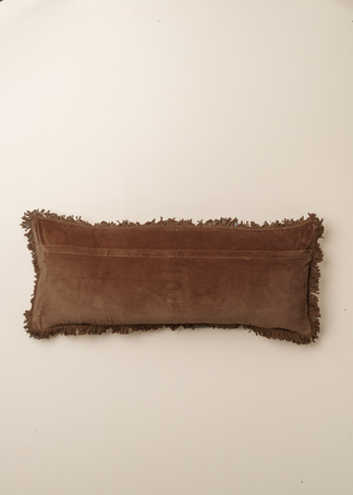 Velvet Bolster Cushion | Chocolate – Saardé